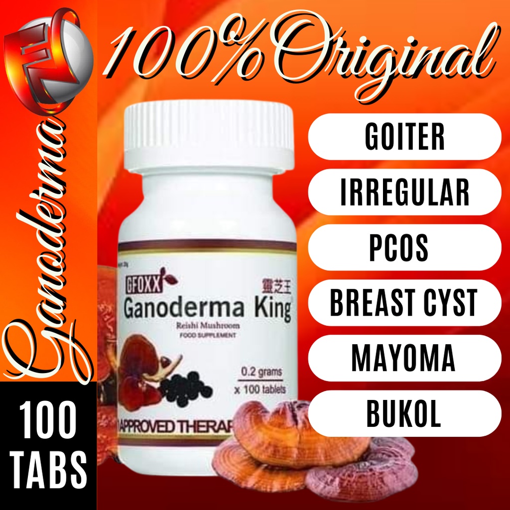 Original Ganoderma king, Reishi mushroom 100 Tablets | Shopee Philippines