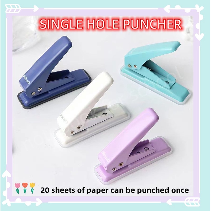 Single Hole Puncher Loose-Leaf Paper Binding Punch Piler Round Hole ...