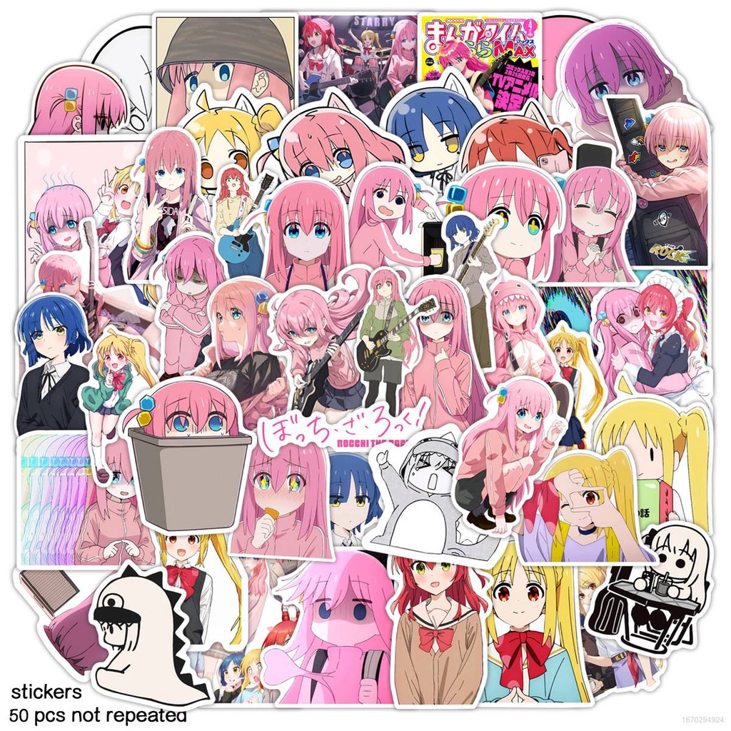 ST1 50PCS Bocchi the Rock stickers Suitcase laptop car battery scooter ...