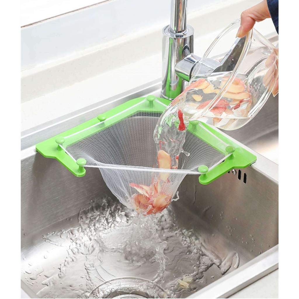 Sink Net Garbage Filter Bag Dishwashing Basket Strainer Trash FREE NETS ...