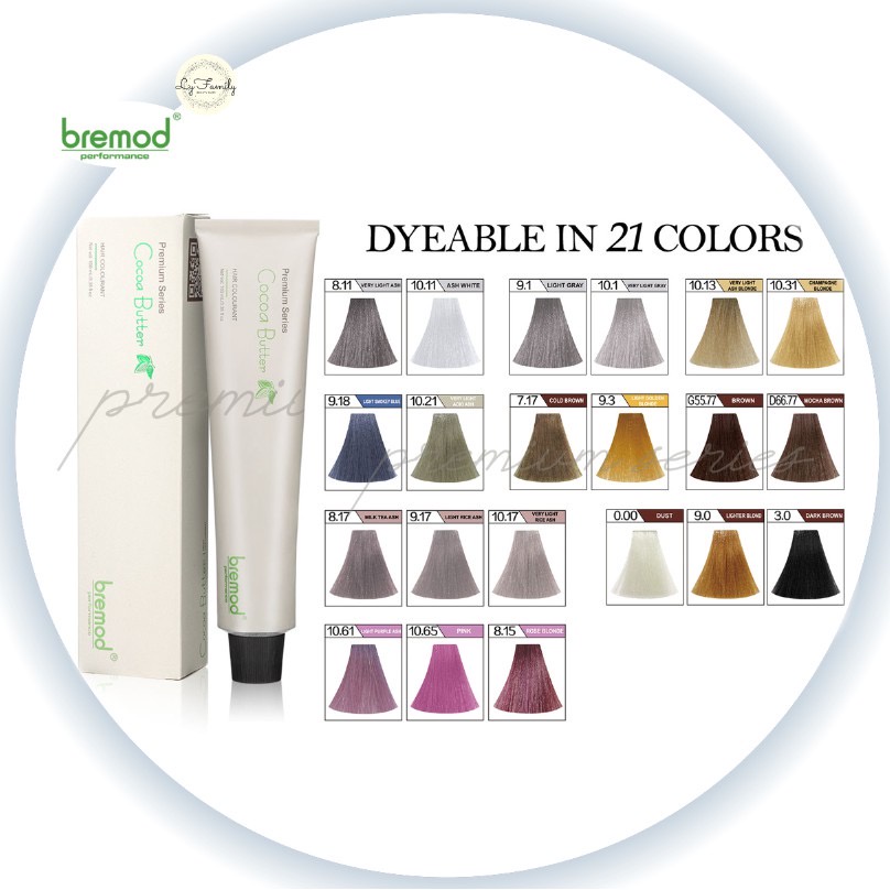 Bremod Hair Color Premium Cocoa Ash, purple ,blue ,pink brown,.00 ...