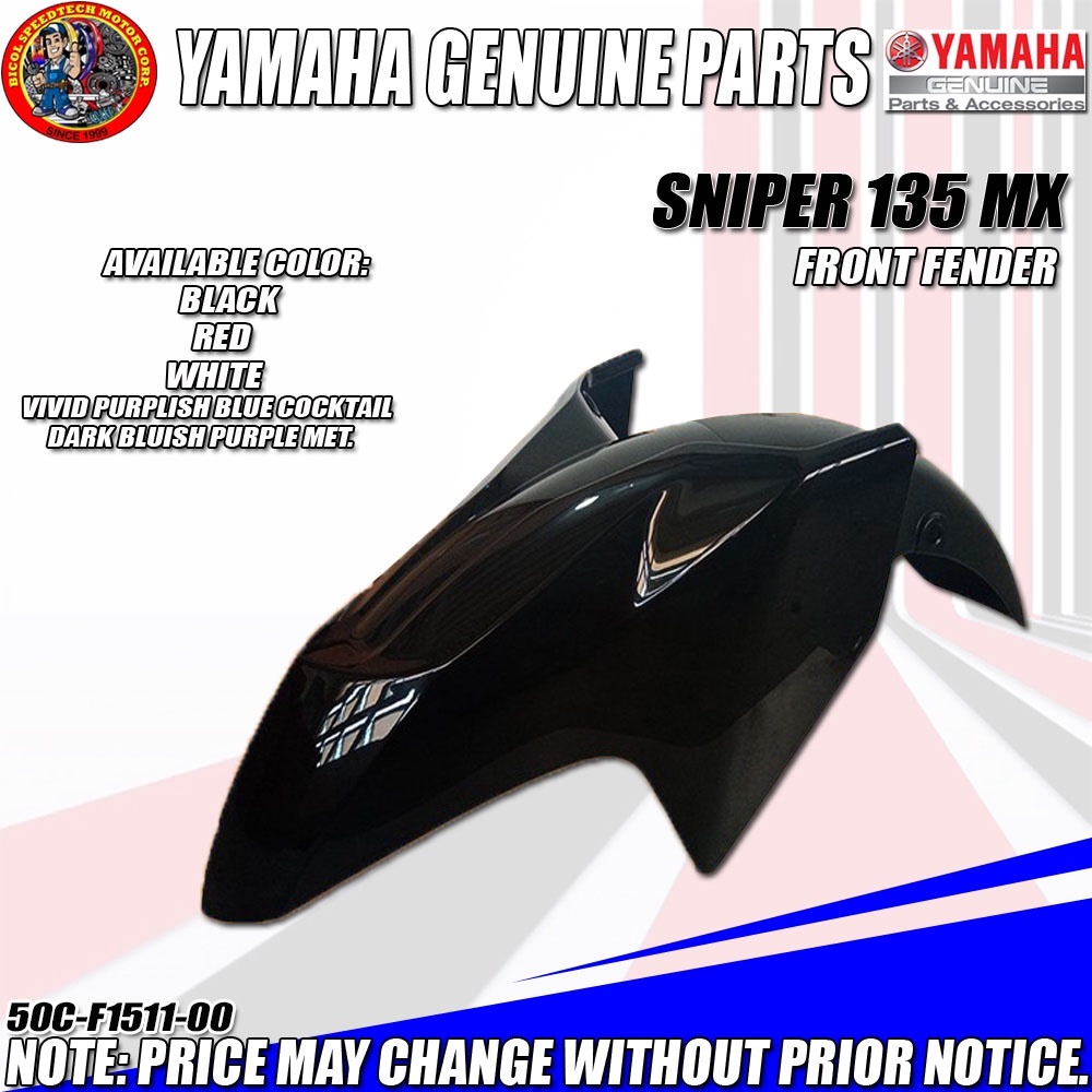 SNIPER 135 MX FRONT FENDER (YGP) (GENUINE: 50C-F1511-00) | Shopee ...