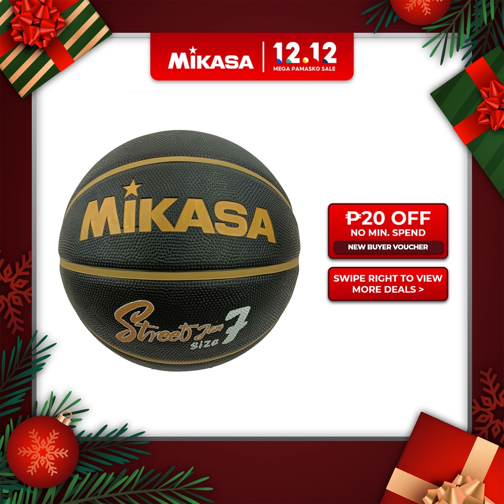 Mikasa BB702B-BKGL Basketball Size 7 with Quality Rubber (Black/Gold ...