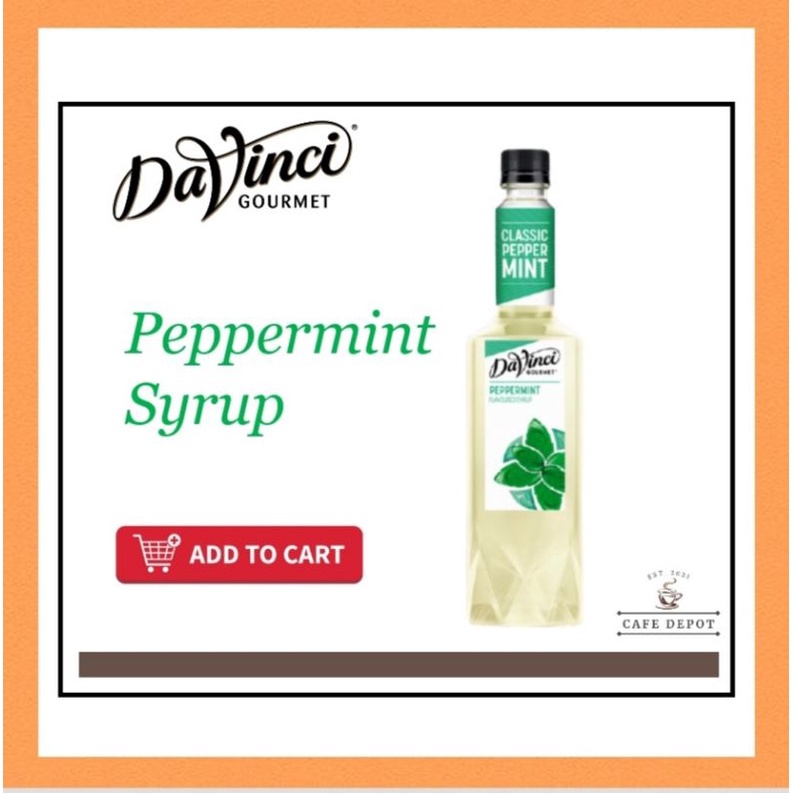 DaVinci Gourmet Peppermint Syrup 750ML | Shopee Philippines