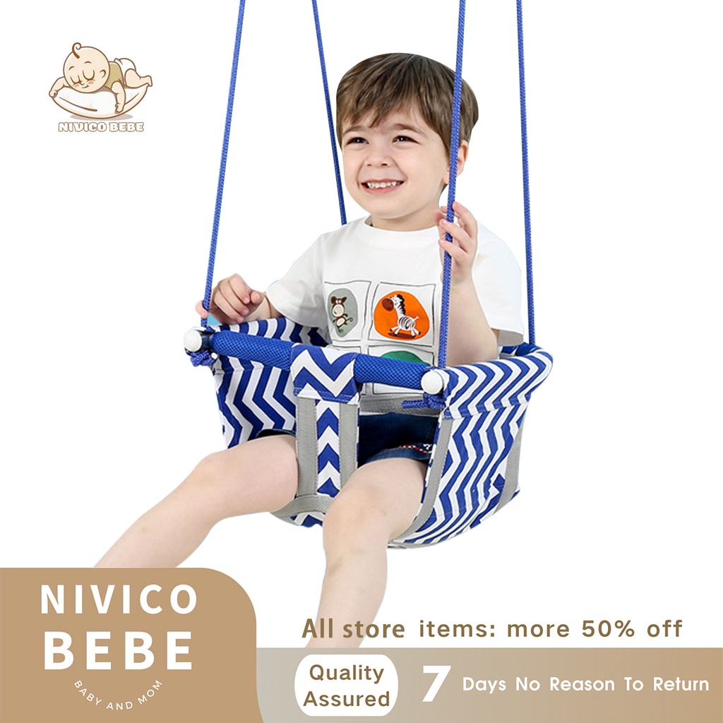 NIVICO BEBE Hanging Indoor Swing Chair for Kids Secure Canvas Baby ...