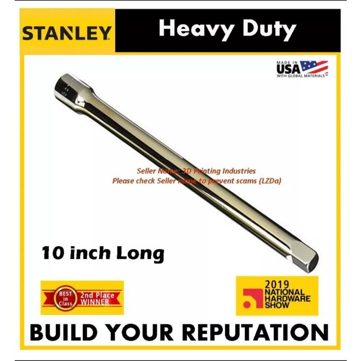 Stanley Extension Bar Socket 10 inch 86-408 Socket Wrench Socket Pipes ...