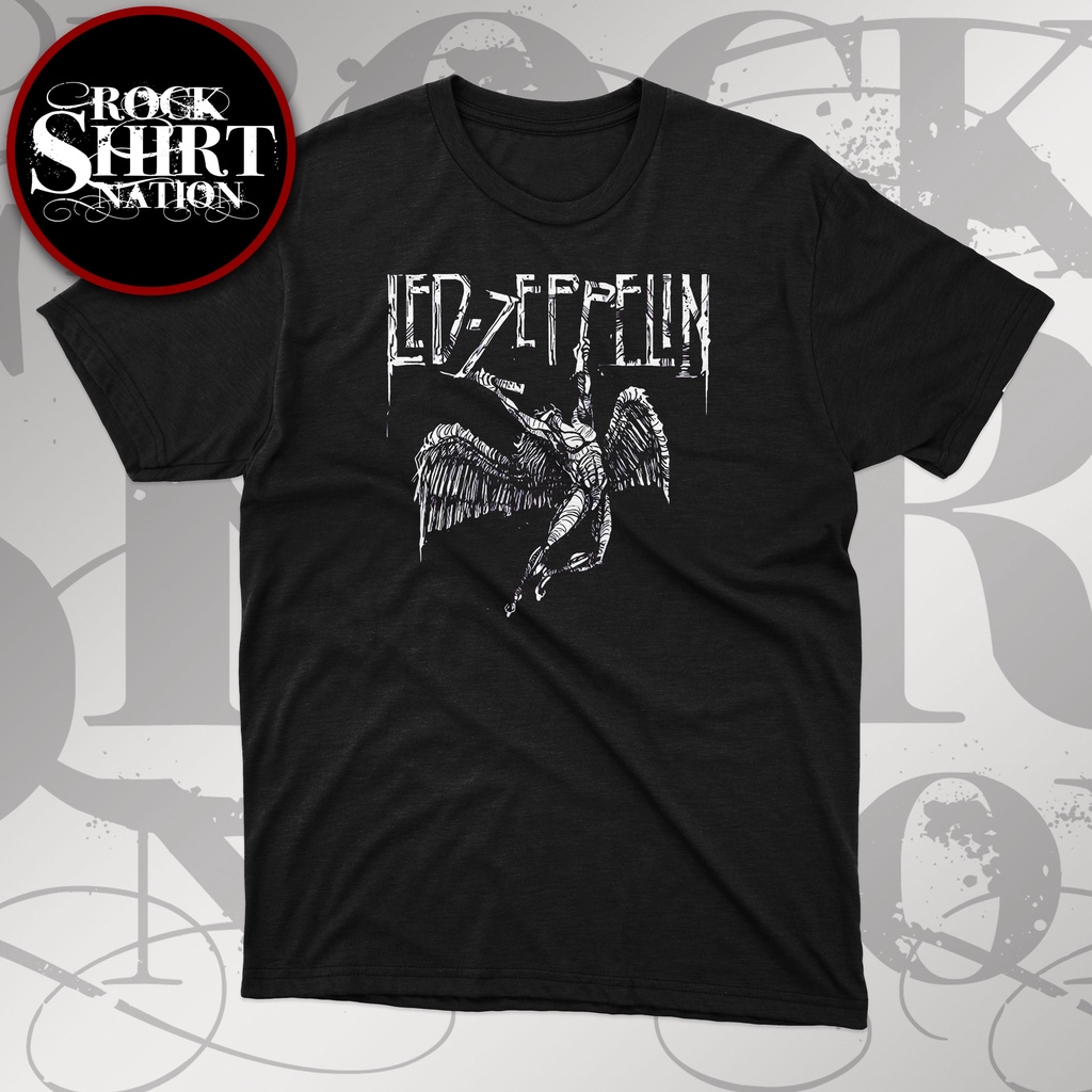 Led Zeppelin Mocking Fallen Angels Swan Song Rock Shirt Nation Heavy ...