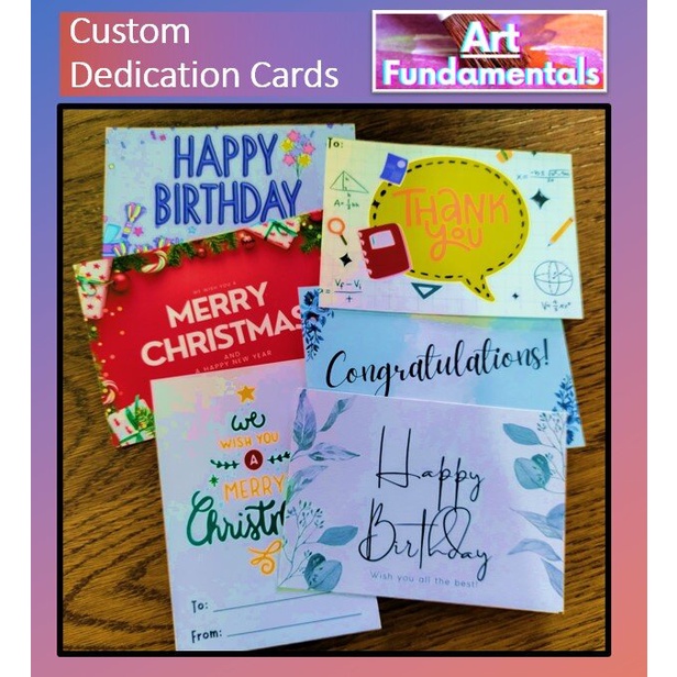 Custom Dedication Cards | Shopee Philippines