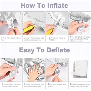 9 Pcs Giant Silver 4D Disco Ball Balloons, 22 Inch Silver Explosion ...