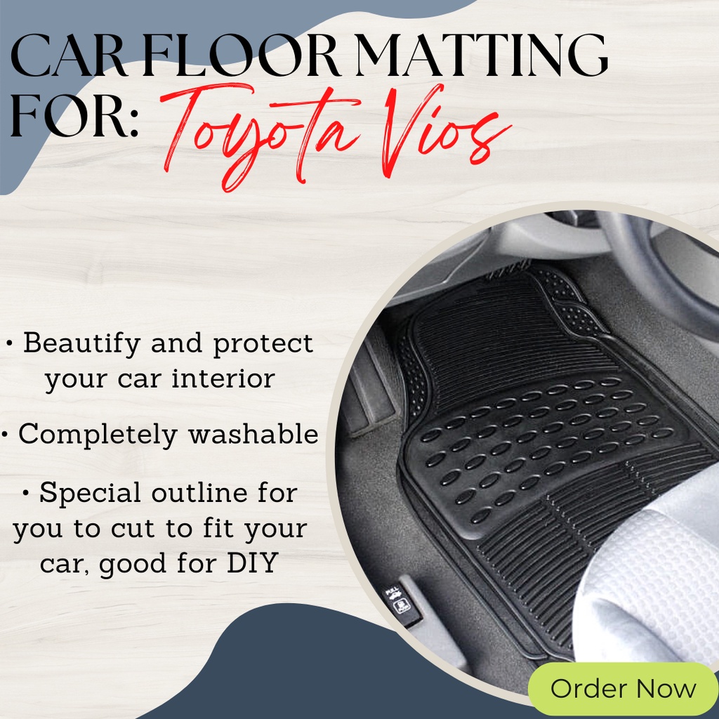 TOYOTA VIOS Heavy Duty Premium car floor guard mats mattings 4 pcs /set ...