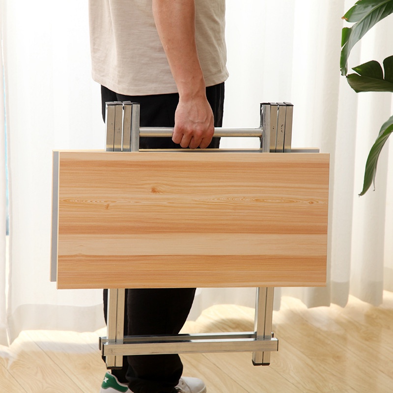 60*60*H55Cm Wooden Folding Table Square Dining Table Simple Outdoor ...