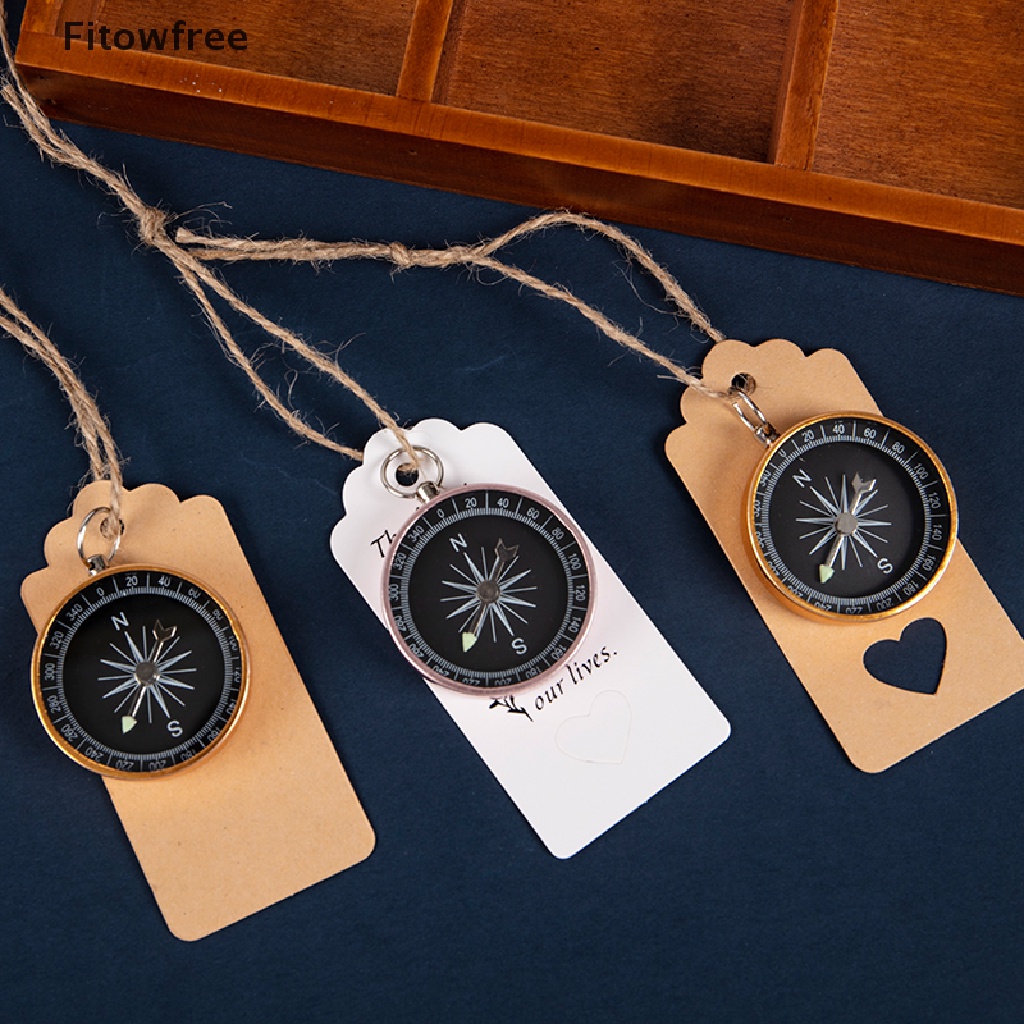 Fitw Wedding Souvenirs Gold Compass with Tags Wedding Party Pendant ...