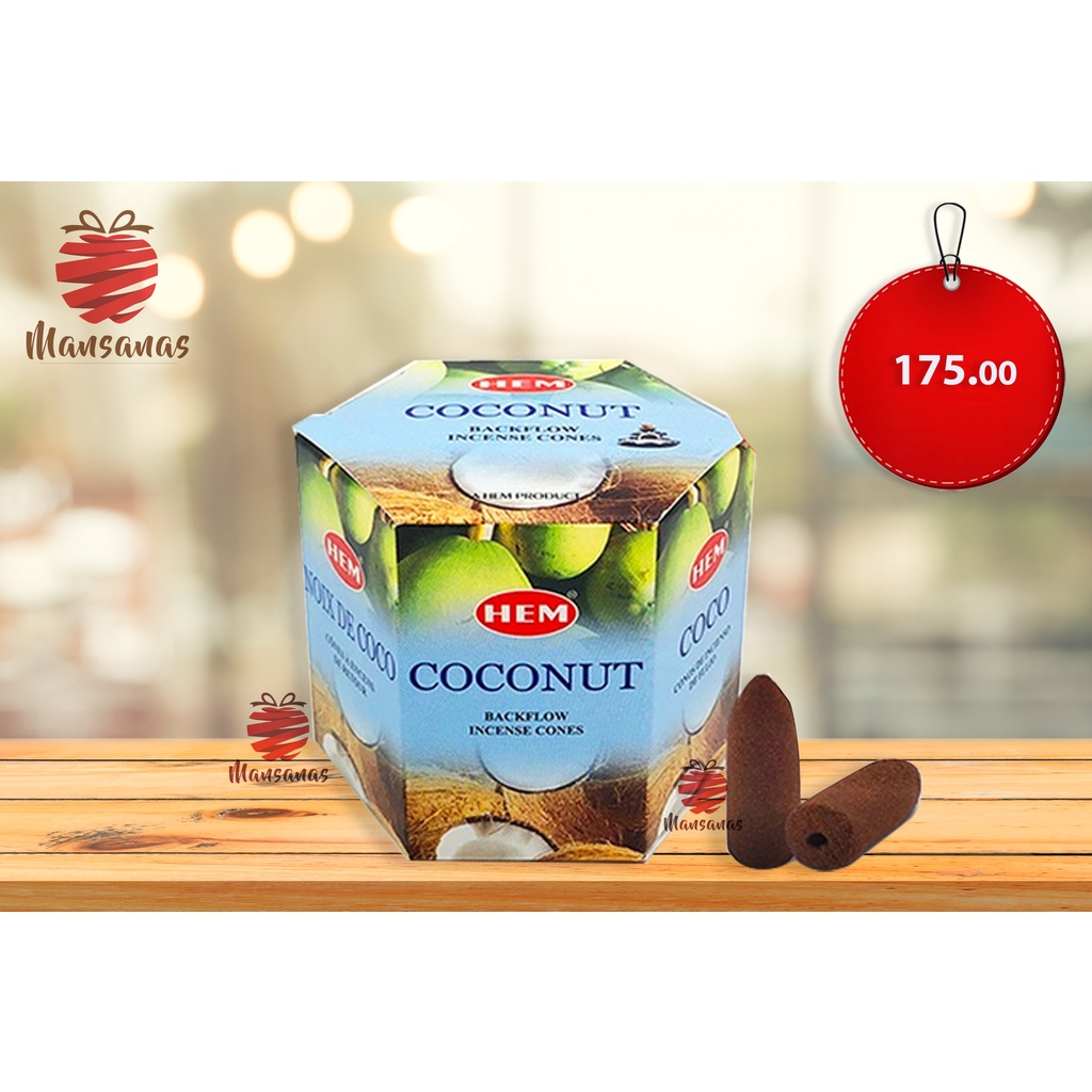 Mansanas HEM COCONUT BACKFLOW INCENSE CONES (40 CONES) | Shopee Philippines