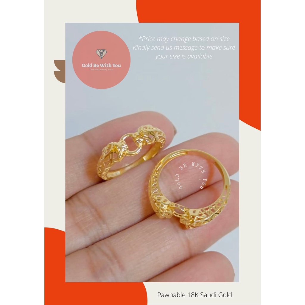 Pawnable 18k Saudi Gold Guard Panther Ring | Shopee Philippines