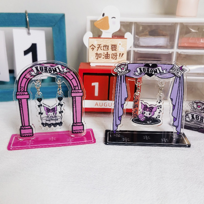 Sanrio Kuromi Swing Acrylic Stand Cartoon Toys Ornament Desktop ...
