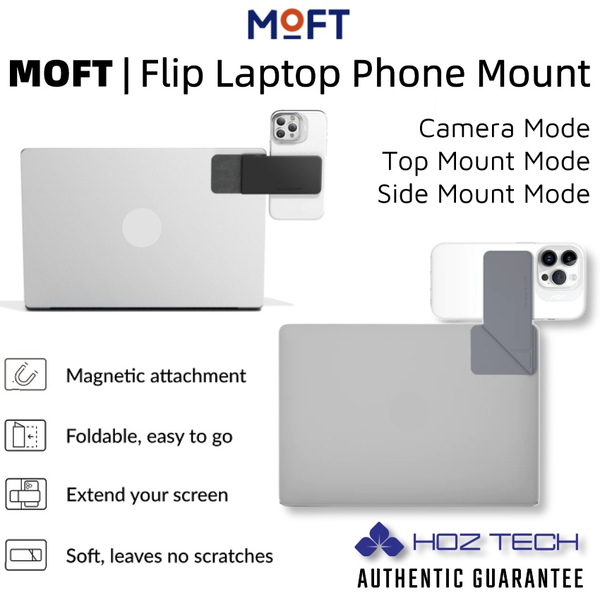 MOFT Flip Laptop Phone Mount,Portable Monitor Laptop Expansion Stand ...
