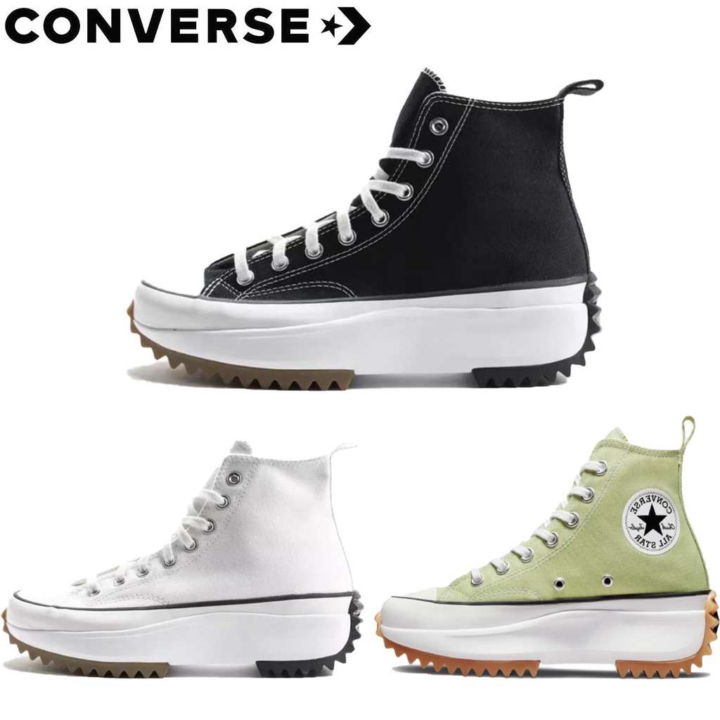 Converse Run Star Hike high rise thick soled canvas shoes unisex ...