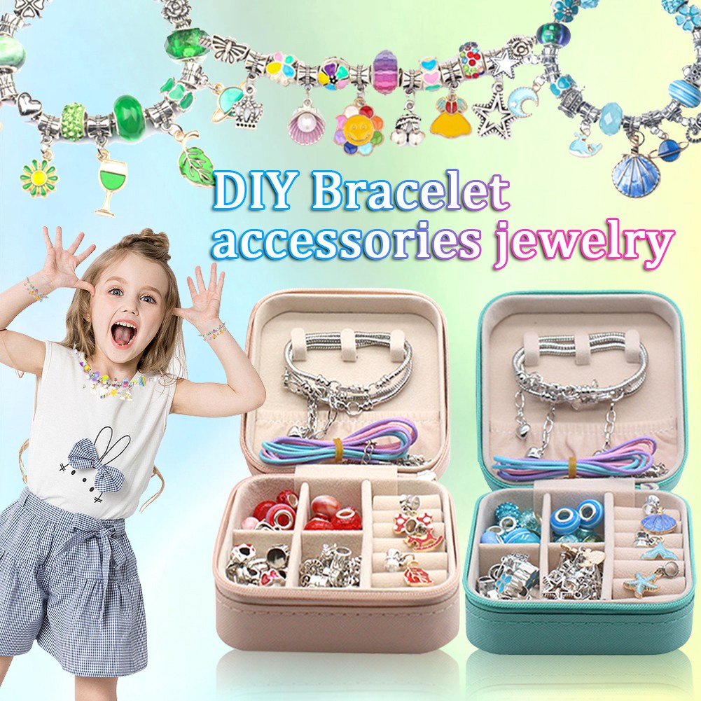 Christmas gift jewelry making kit Necklaces beads bracelets Pandora ...