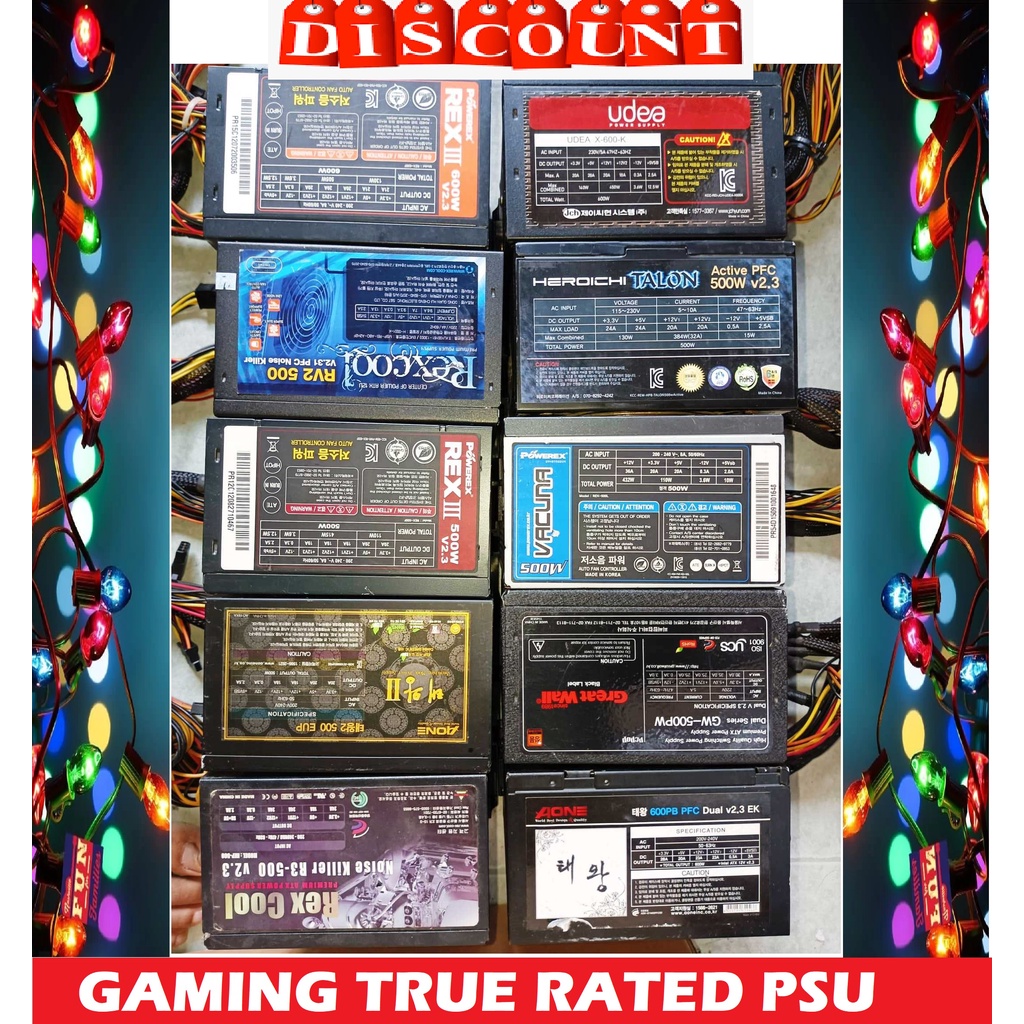 450w,500w,550w,600w and 700w TRUE RATED PSU KOREAN SURPLUS with 6pin ...