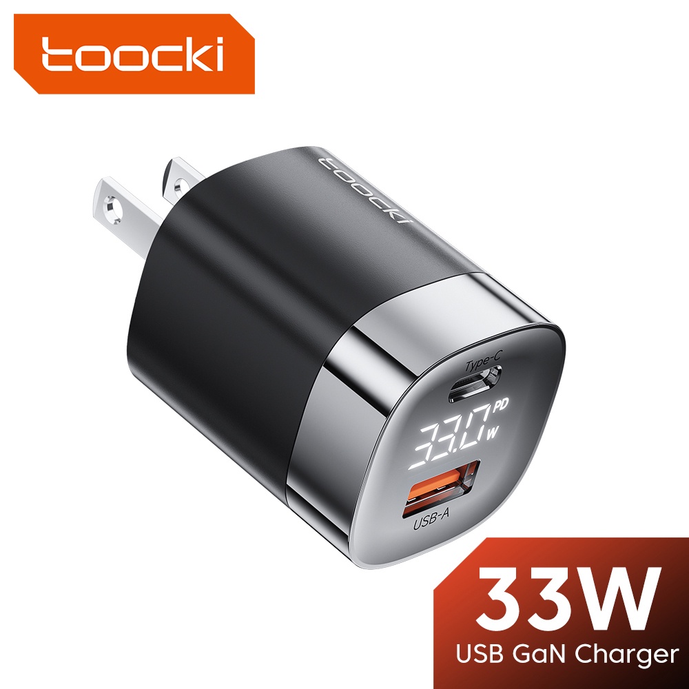 Toocki 33W GaN USB Type C Charger LED Digital Display QC 3.0 PD Fast ...