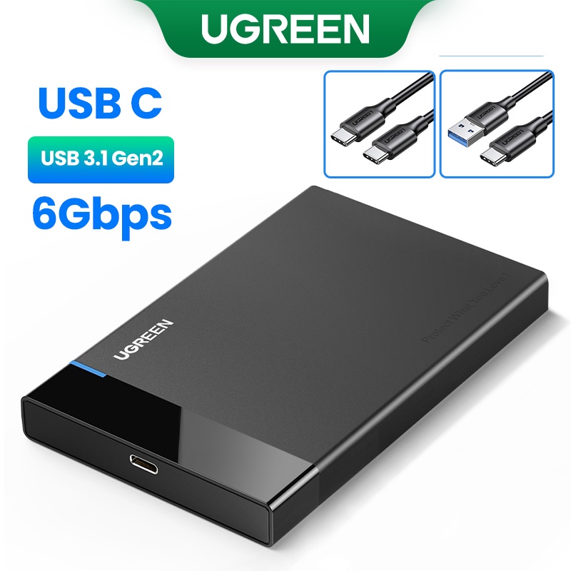 UGREEN USB 3.1 to SATA III 2.5 External Hard Drive Enclosure Casing ...
