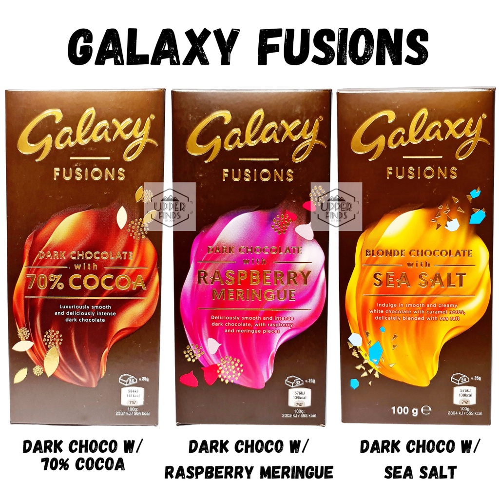 GALAXY FUSIONS DARK CHOCOLATE BARS 100GRAMS | Shopee Philippines