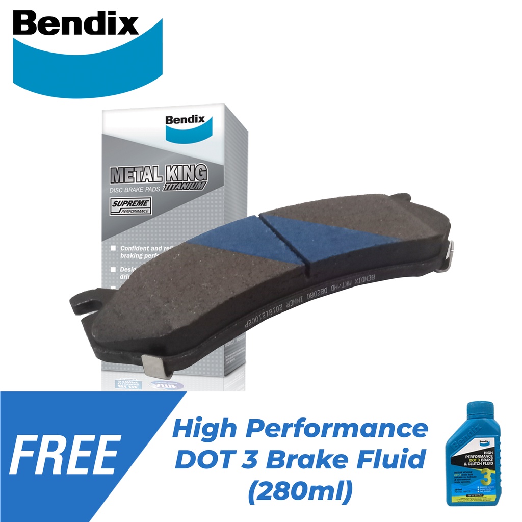 Bendix Brake Pads MKT DB2080 Rear Set for Chevrolet Silverado 2002-2007, Hummer H2 2003-2012 ...