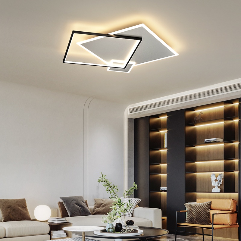 Nordic LED Ceiling Light 3-color Dim Remote Control Bedroom Light ...