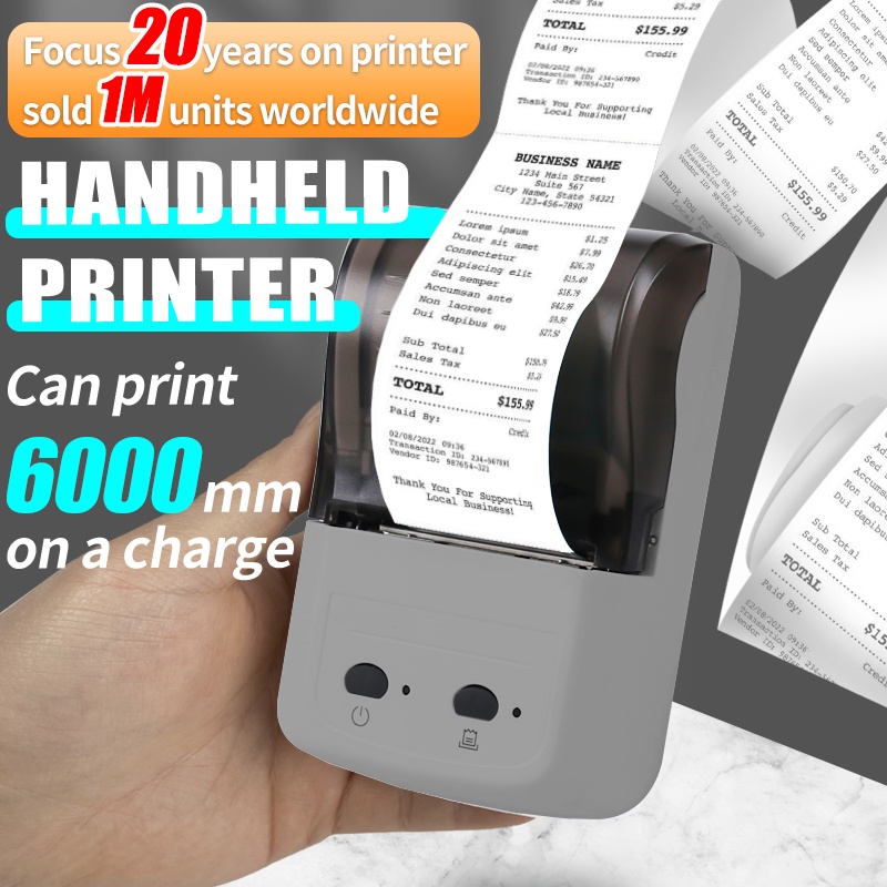 58 mm handheld receipt checkout receipt bill text and note thermal ...