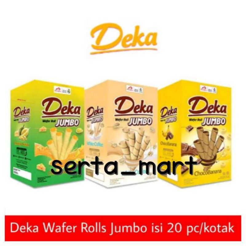 Deka Wafer Roll Jumbo 20pcs x 16gr - Choco banana/Durian/White Coffee ...