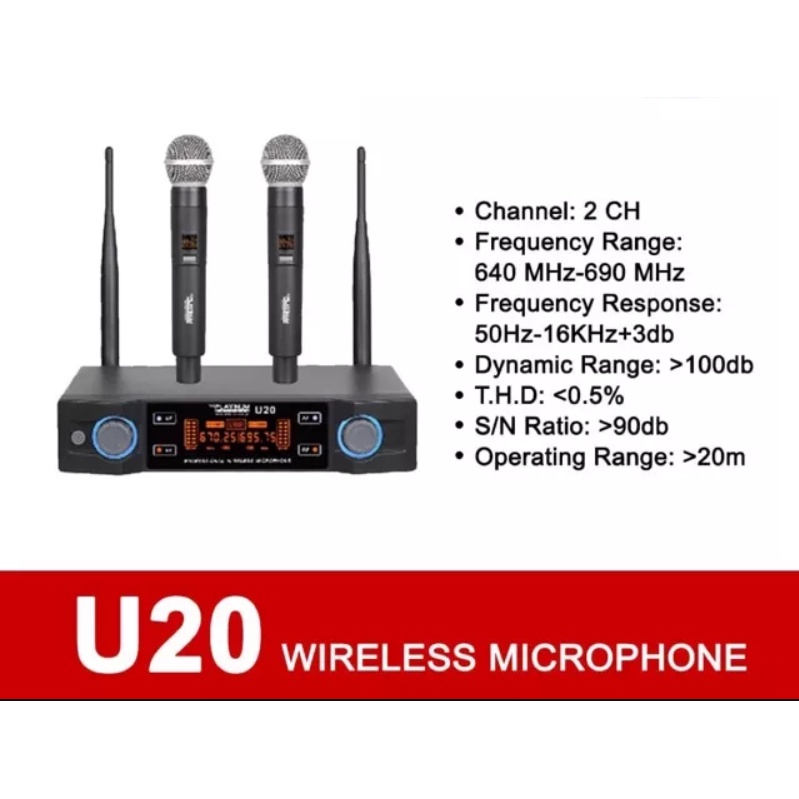 The Platinum U20 PTW 400U/PTW-400U Wireless Microphone For Videoke With ...