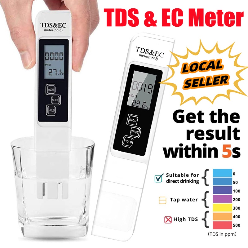 Digital TDS-Meter, Accurate and Reliable, TDS, EC & Temp Meter 3 in 1 ...