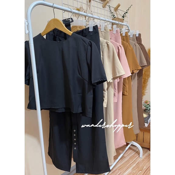 Bangkok New hq Coords Pants Set w/belt | Shopee Philippines