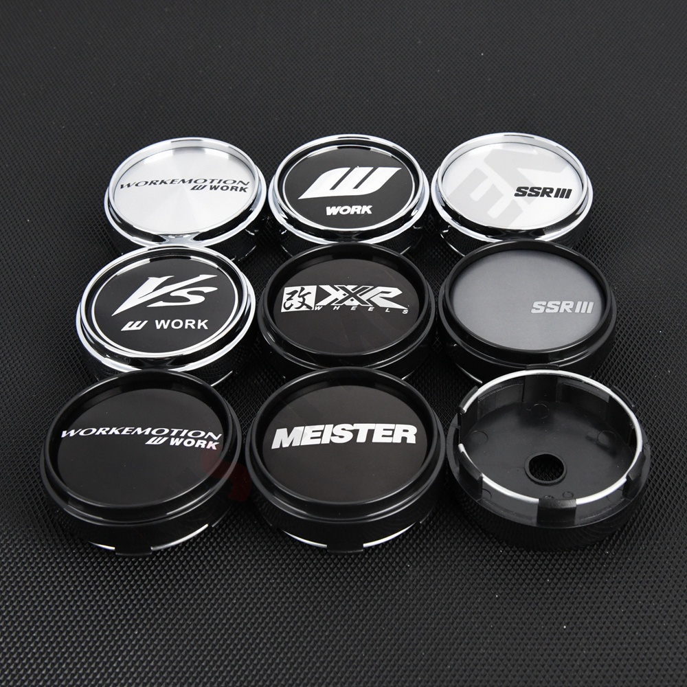 4PCS Sport Rim Cap 62MM Clip Diameter Center Cap SSR XXR WORK EMOTION ...