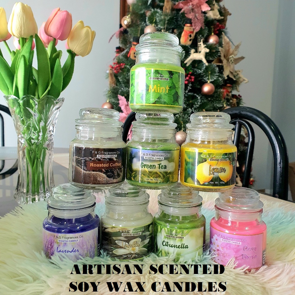Artisan Scented Soy Wax Candles Natural and Calming Candle in a High ...