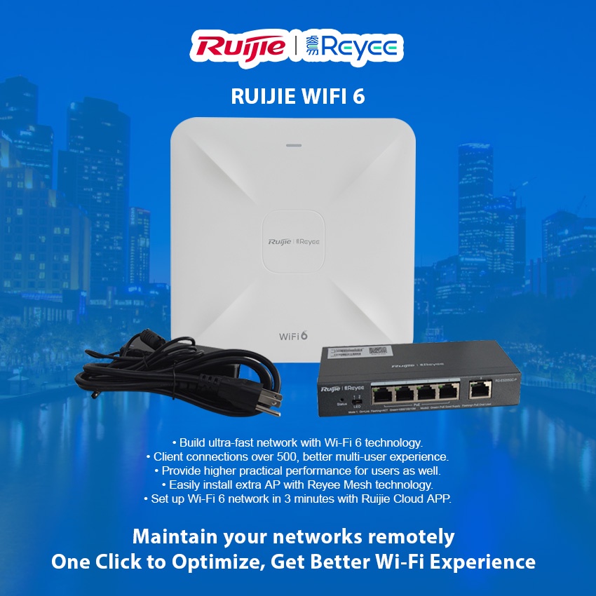 Ruijie | Reyee Internet Wifi Kit / Wifi 6 / Wireless Router / Internet ...