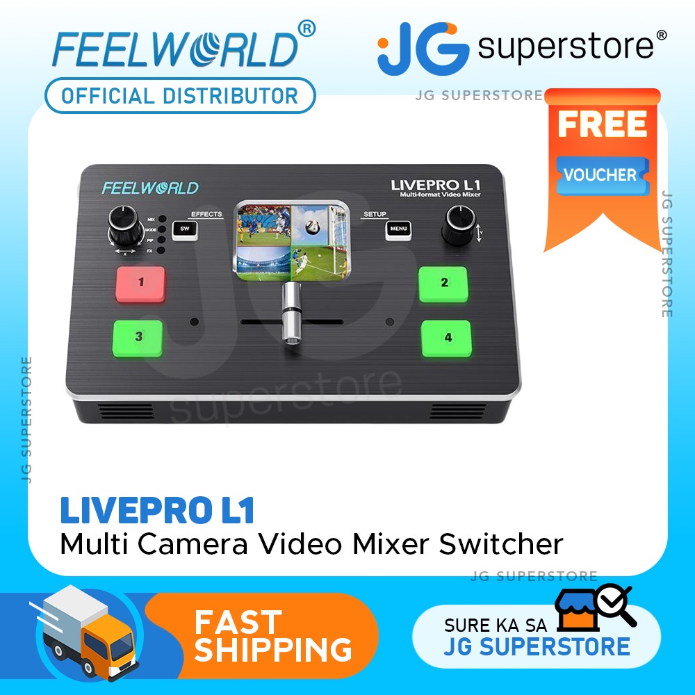 Feelworld LIVEPRO L1 USB3.0 Multi-Format Video Mixer & Switcher for ...
