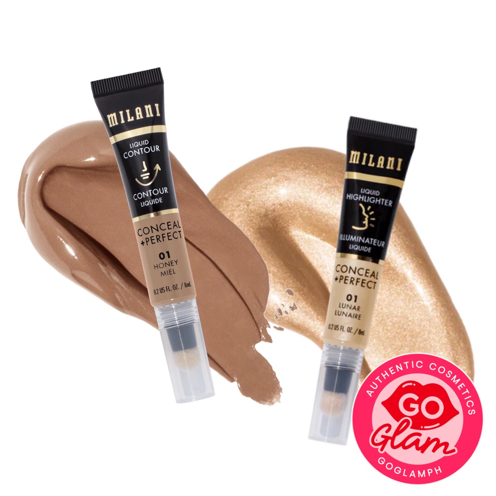 MILANI Conceal + Perfect Liquid Contour Highlight Liquid Beauty Wands ...
