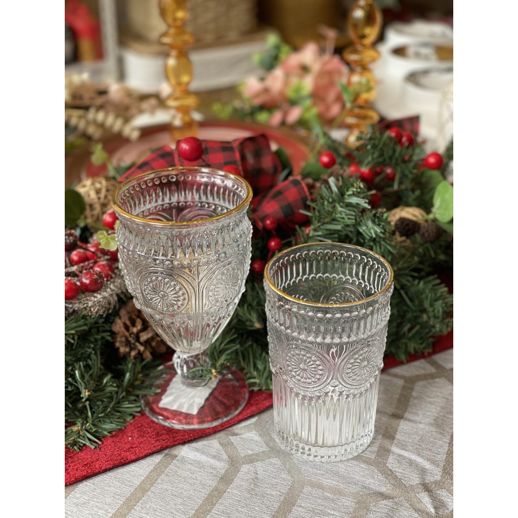 Gold-rimmed Glass Goblet | Shopee Philippines