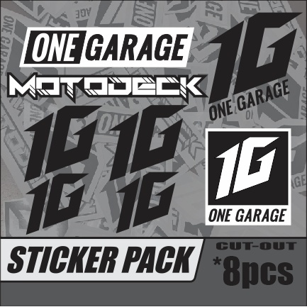 1G MOTODECK ONE GARAGE 8pcs CUT-OUT STICKER SET | Shopee Philippines