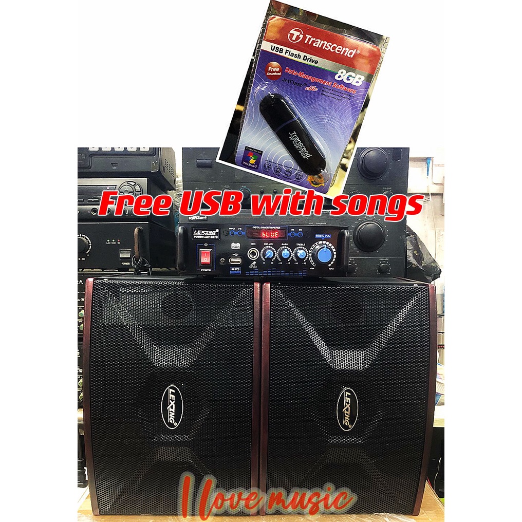 HOMEVISION/Lexing (speaker & amplifier) 200watts with BT/USB/FM FREE ...