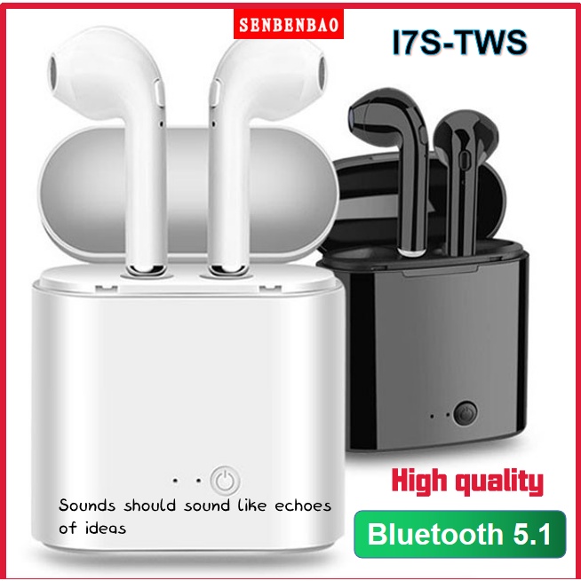 Senbenbao I7S TWS WIRELESS BLUETOOTH HEADSET Earphones WITH CHARGEBOX ...