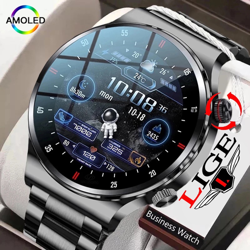 LIGE Original Smart Watch Men Full Touch Screen Sports Waterproof ...