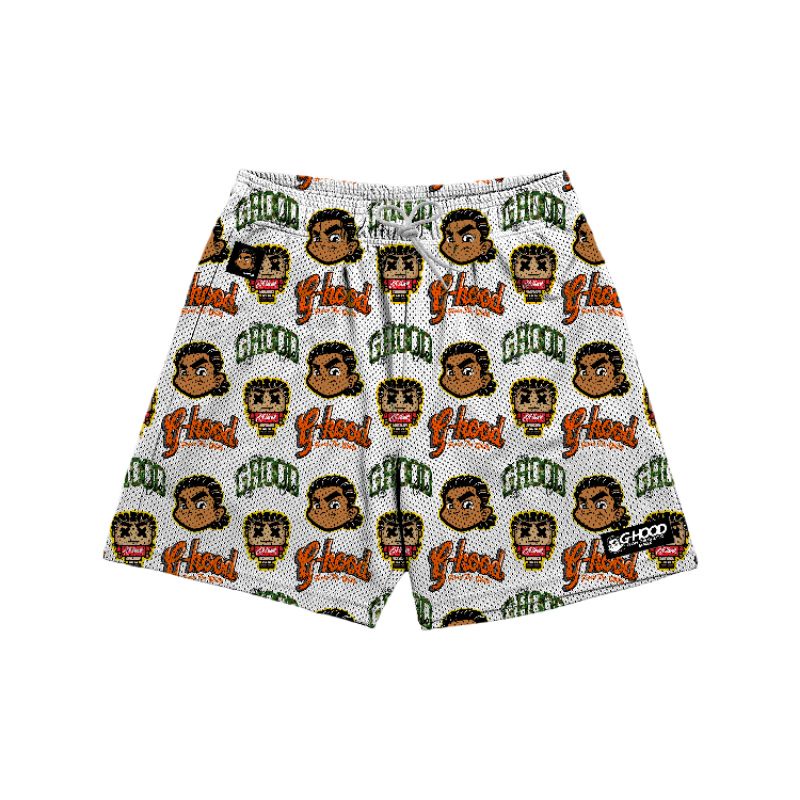 G-HOOD LOGO WHITE (MESH SHORTS) | Shopee Philippines