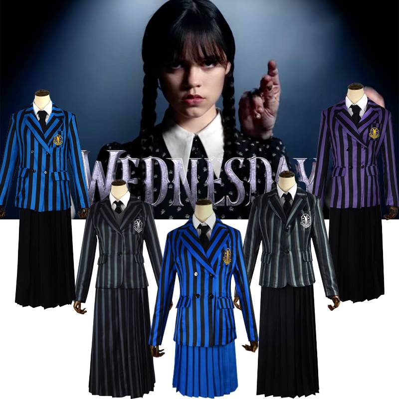 Adult Wednesday Addams The Addams Family School Uniform Carnival Night ...