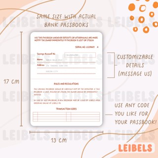 Personalized Savings Passbook Customized Passbook Custom Passbook ...