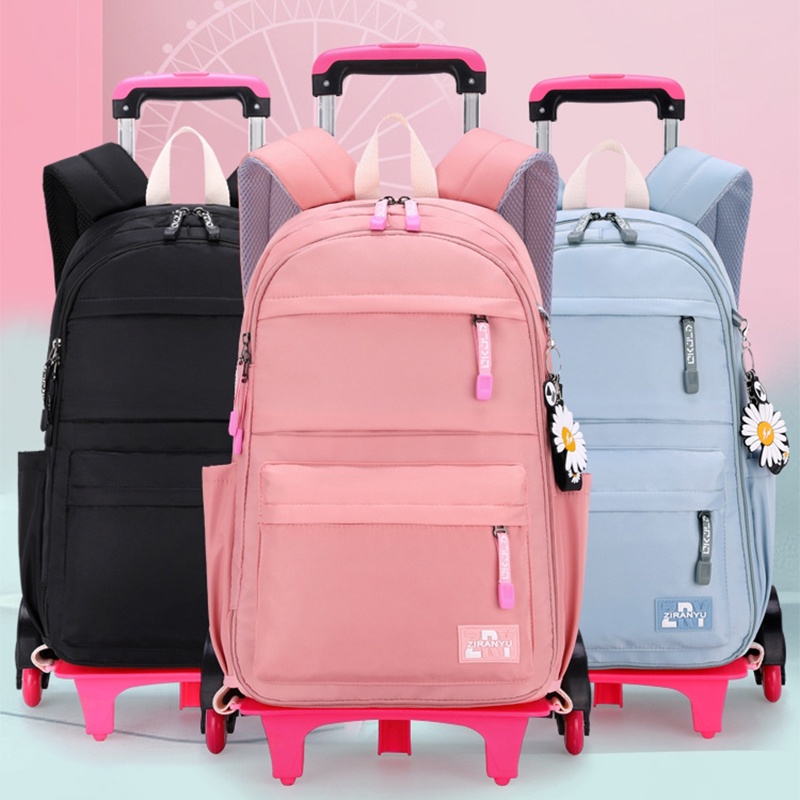 Hotsale Korean trolley bag for kids large capacity student school bag ...