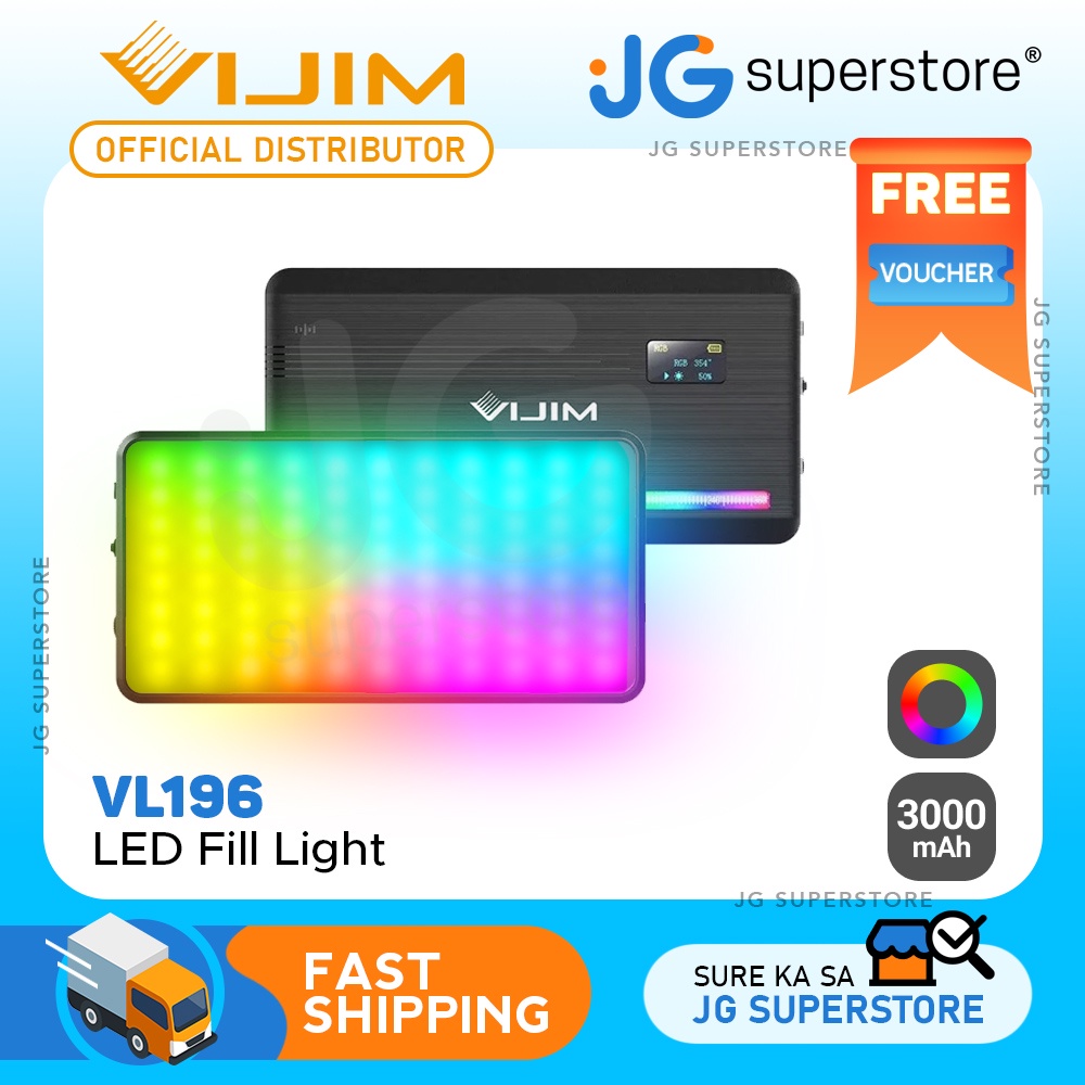 Vijim by Ulanzi VL196 RGB LED Video Fill Light w/ 3000mAh & 2500K 9000K Color Temp | JG ...