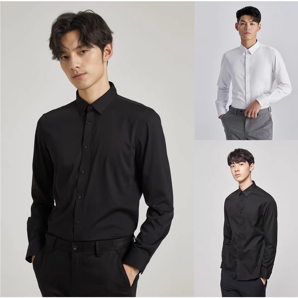 formal plain polo shirt for men black polo long sleeve polo mens ...