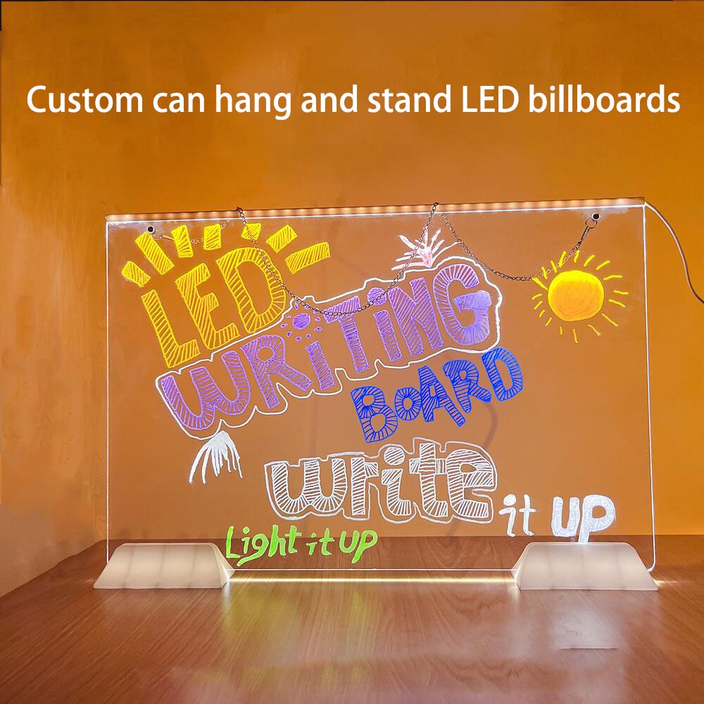 Custom LED luminous advertising lamp countertop standing advertising ...